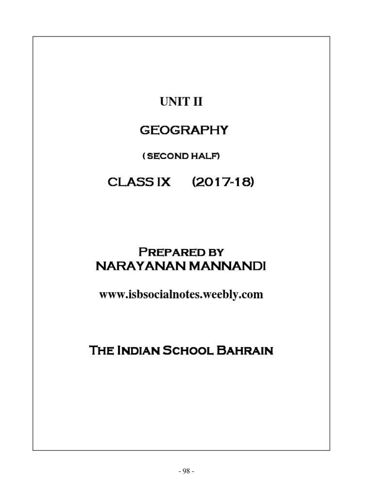 Unit 2 Geography 2 | PDF | Monsoon | Jet Stream