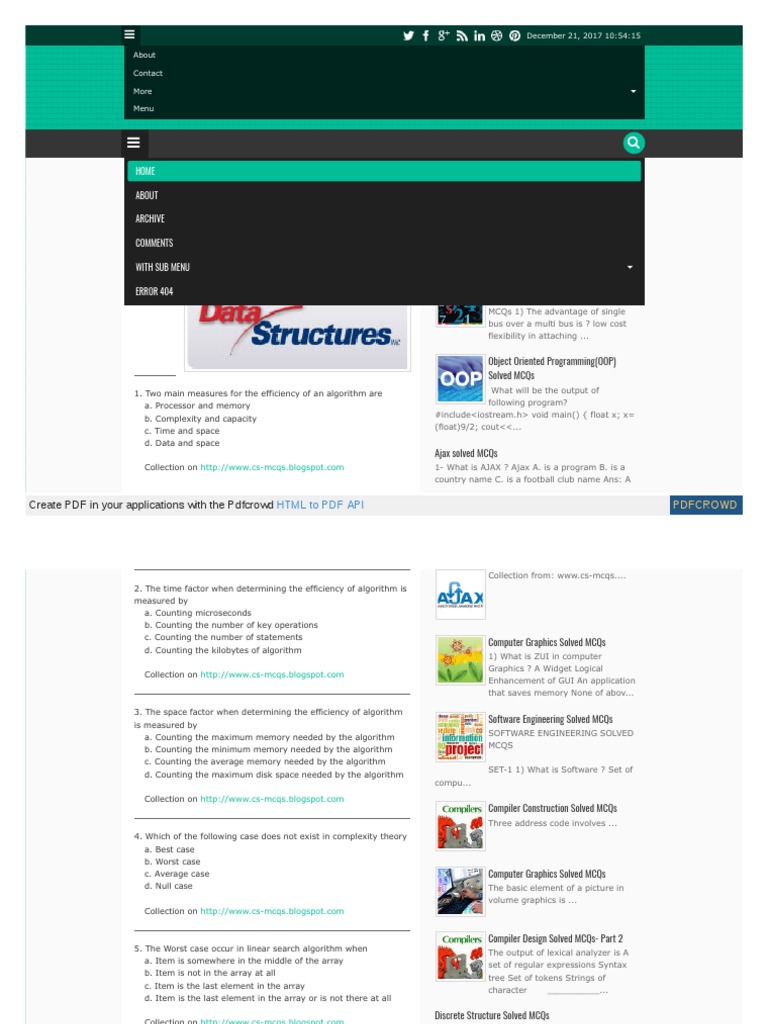 Cs Mcqs Blogspot Com 2012 06 Data Structures Algorithms Mult | PDF ... Cs Mcqs Blogspot Com 2012 06 Data Structures Algorithms Mult | PDF ...