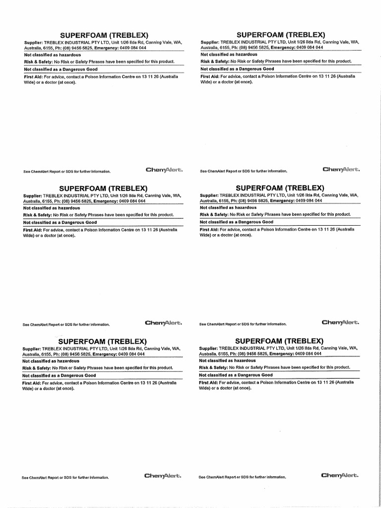 Chemalert Labels | PDF