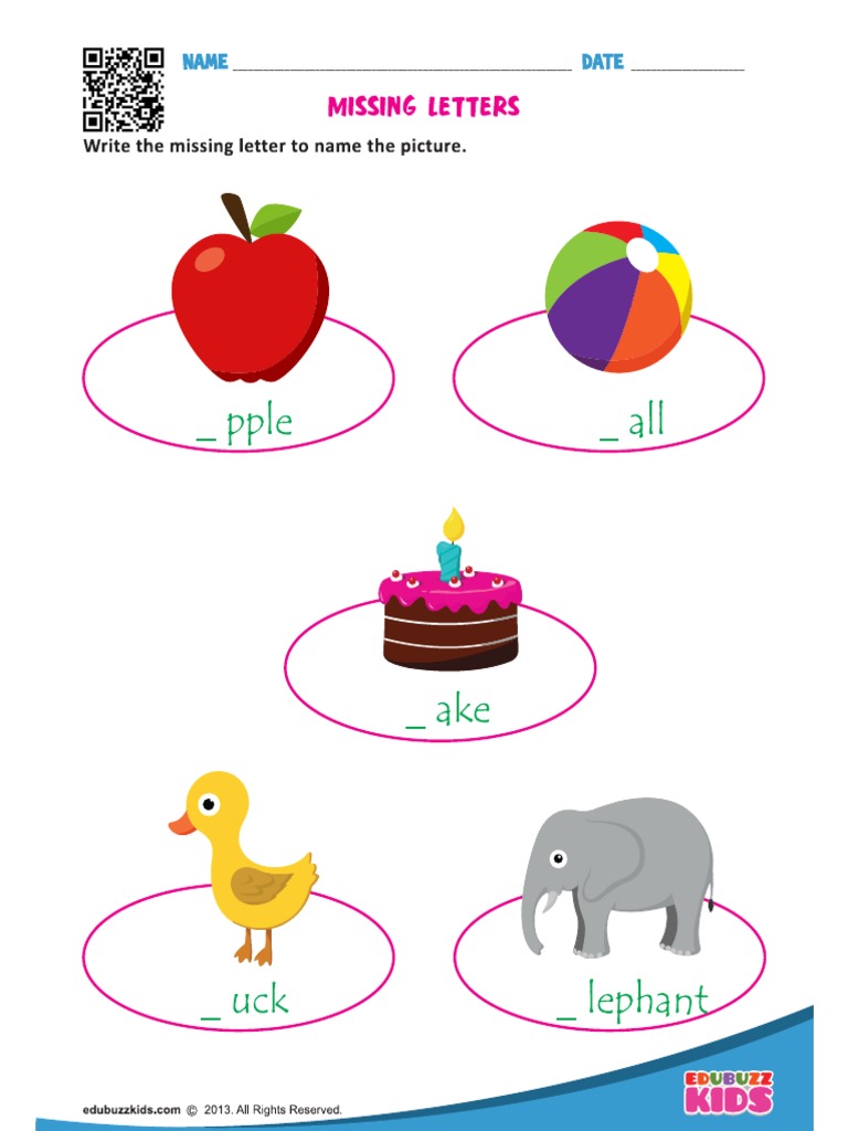 Missing Letters Worksheets For Kindergarten. | PDF