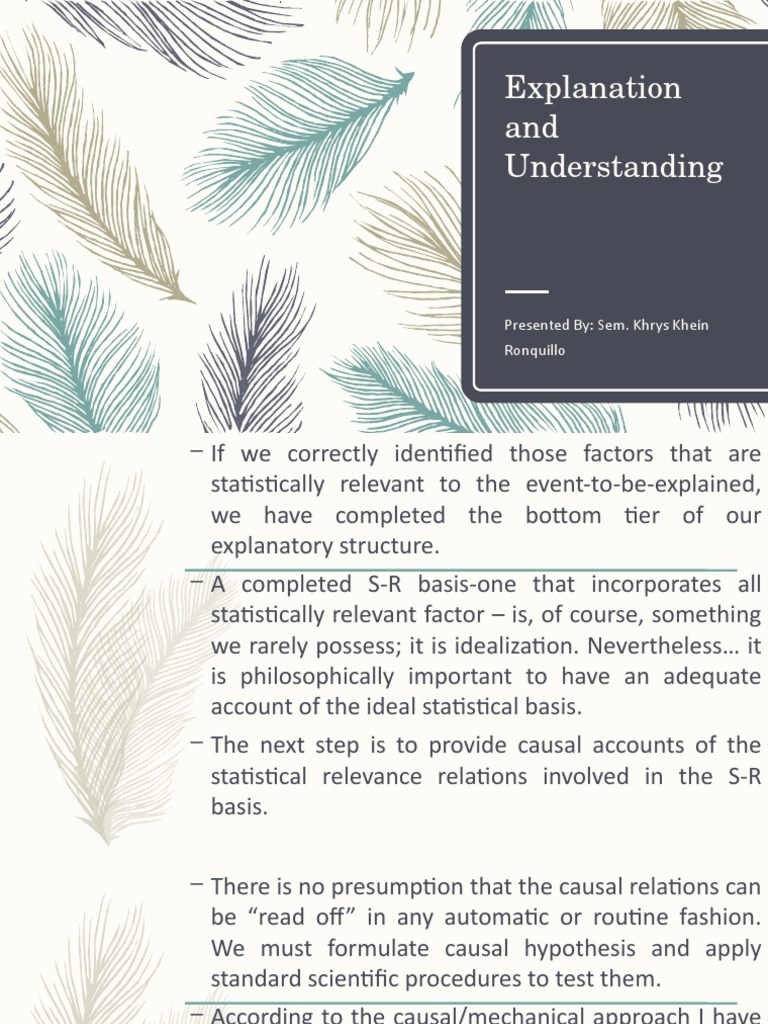 Understanding Causal Explanations in Science | PDF | Causality | Theory