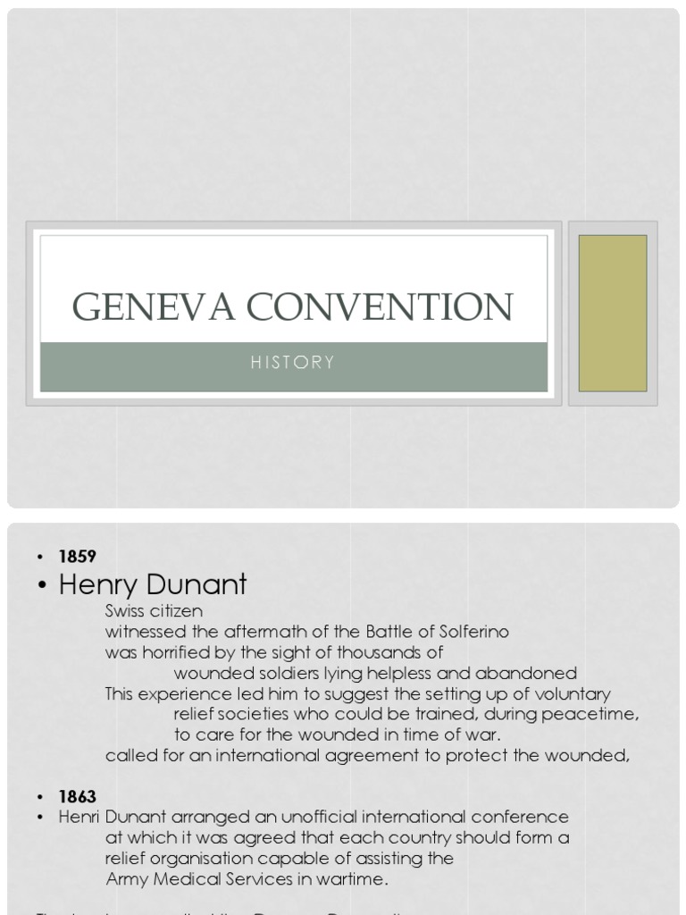 Geneva Convention | PDF | Geneva Conventions | Military Operations