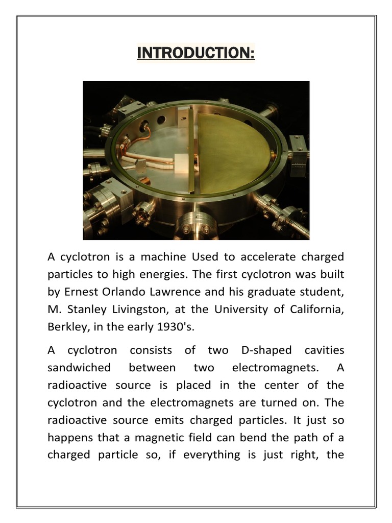 First Cyclotron