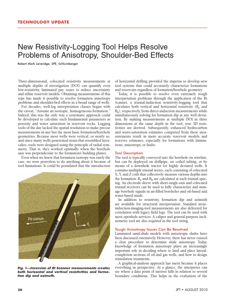 New Resistivity-Logging Tool Helps Resolve Problems of Anisotropy ...