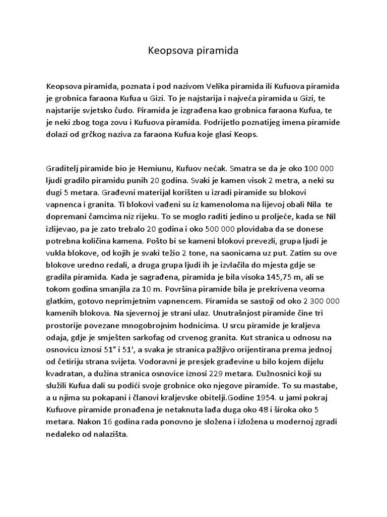 Keopsova Piramida | PDF