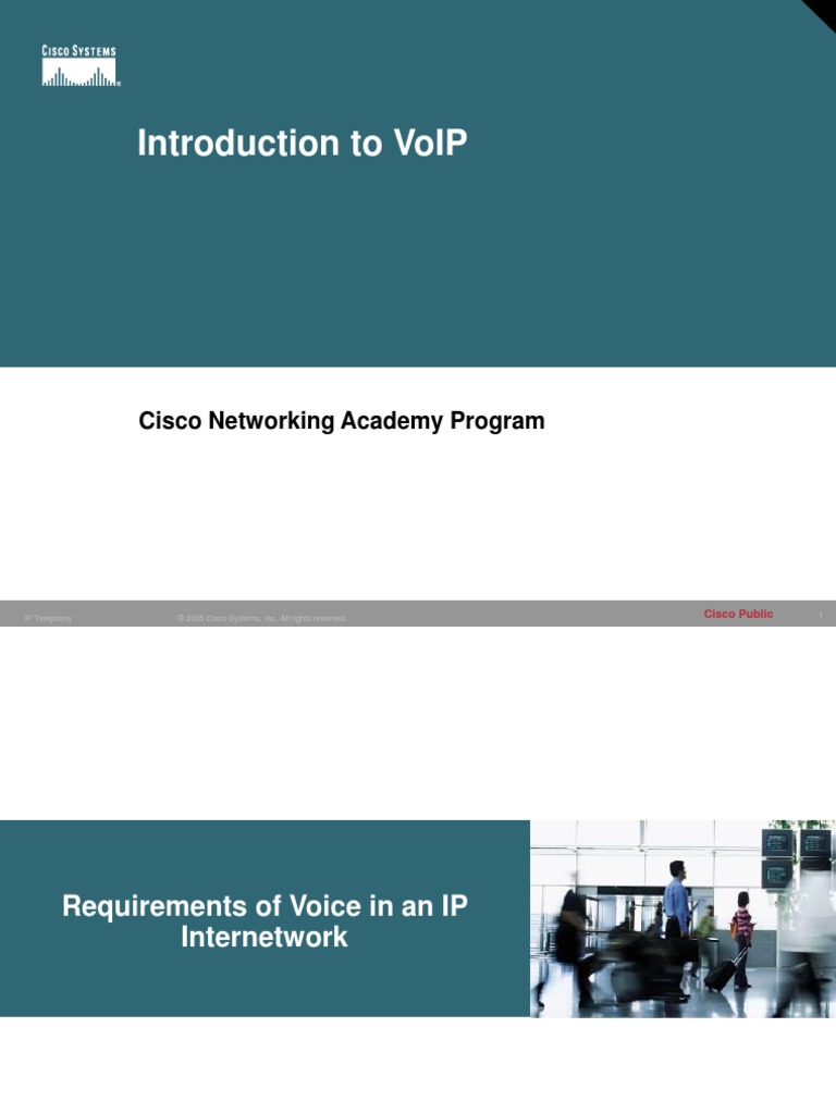 Introduction To Voip: Cisco Networking Academy Program | PDF | Voice ...