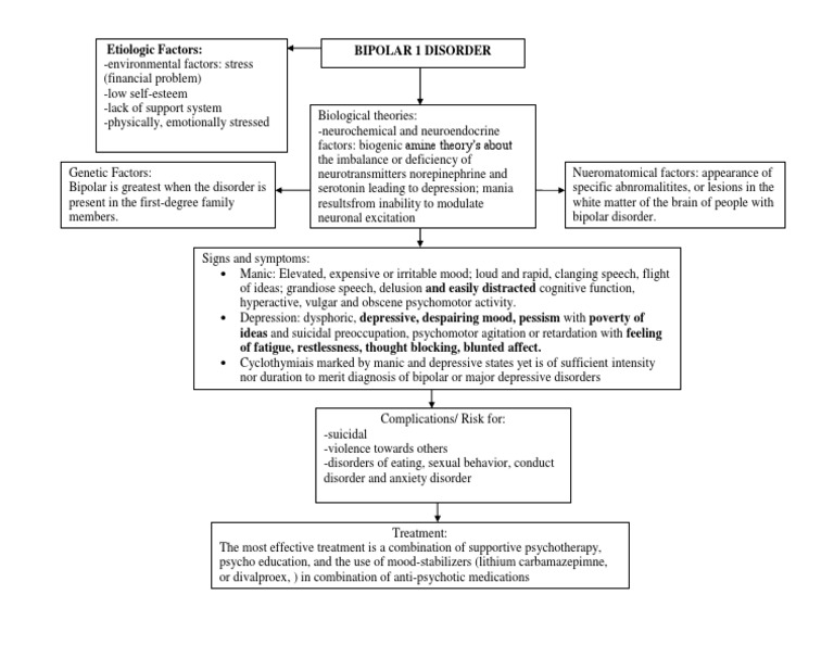 Pathophysiology of Bipolar 1 Disorder | PDF | Bipolar Disorder | Mania