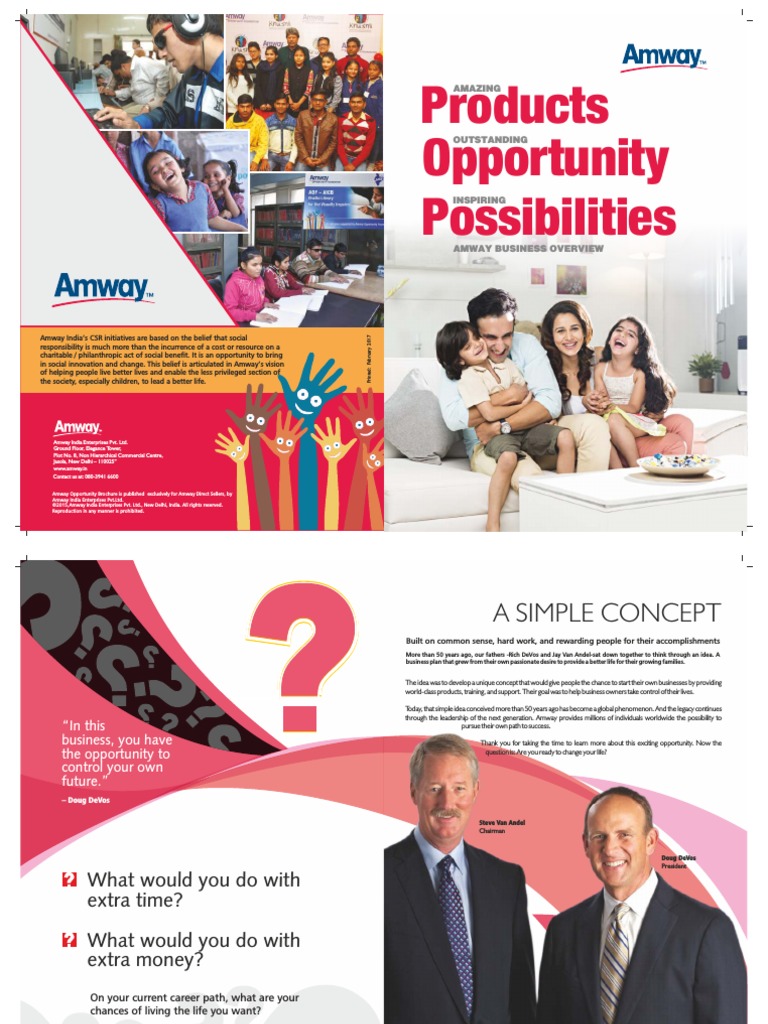 Amway Opportunity Brochure | PDF | Sales | Discounts And Allowances