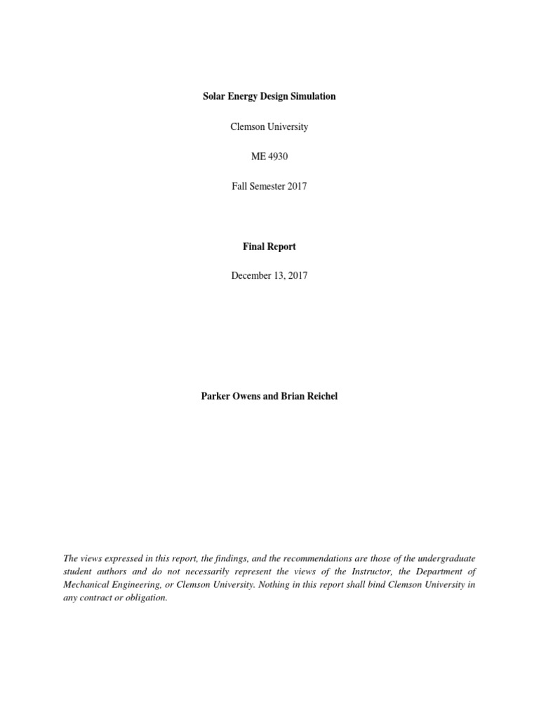 Solar Energy Report v2 This One | PDF | Building Engineering | Nature