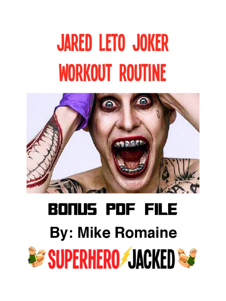 Jared Leto Workout Routine | PDF | Weight Training | Recreation