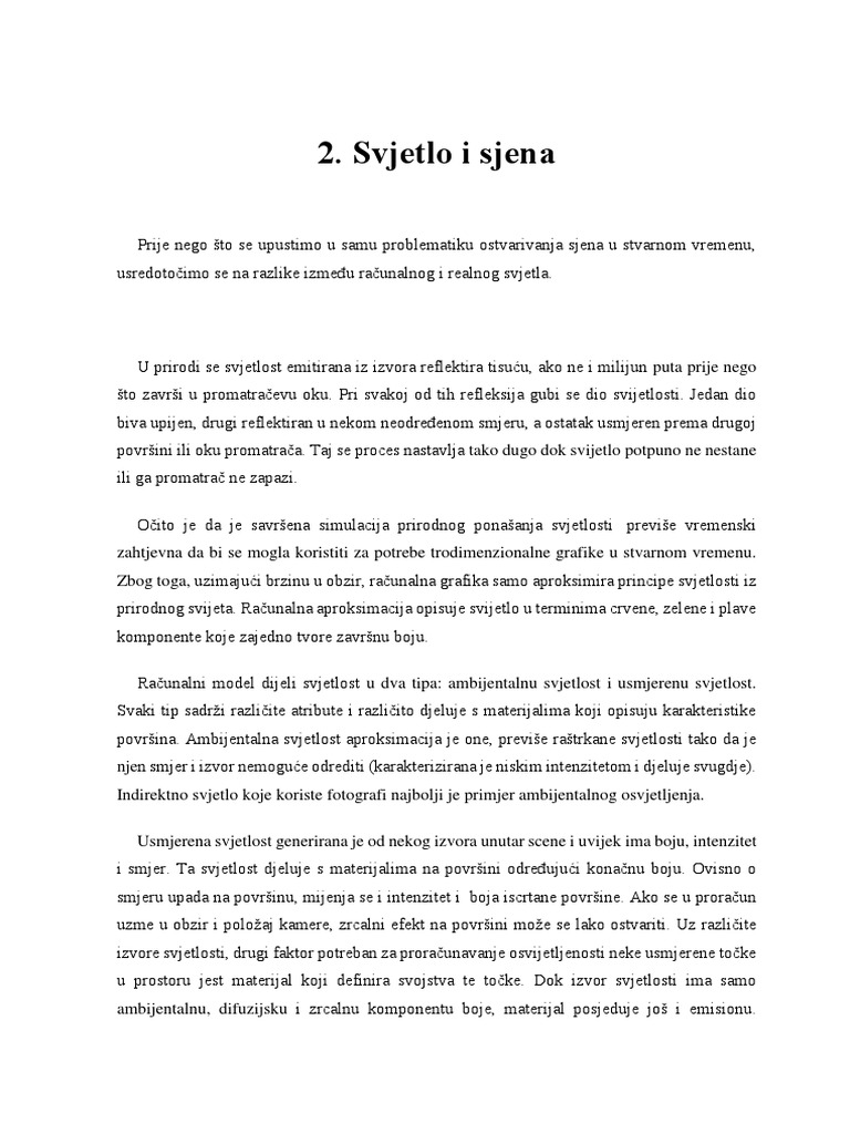 Svjetlo I Sjena | PDF