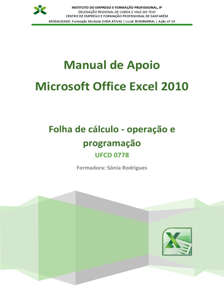 Manual-778 Excel 2010 | PDF | Planilha | Microsoft Excel