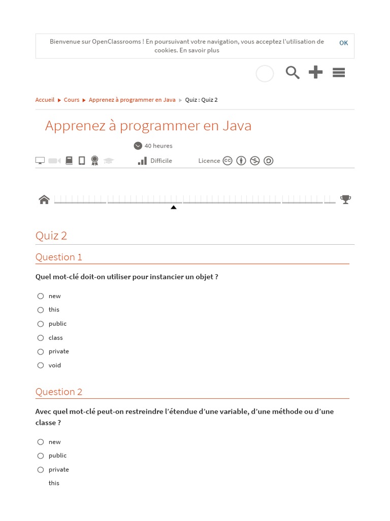 Quiz 2 | PDF | Classe (informatique) | Interface (Informatique)