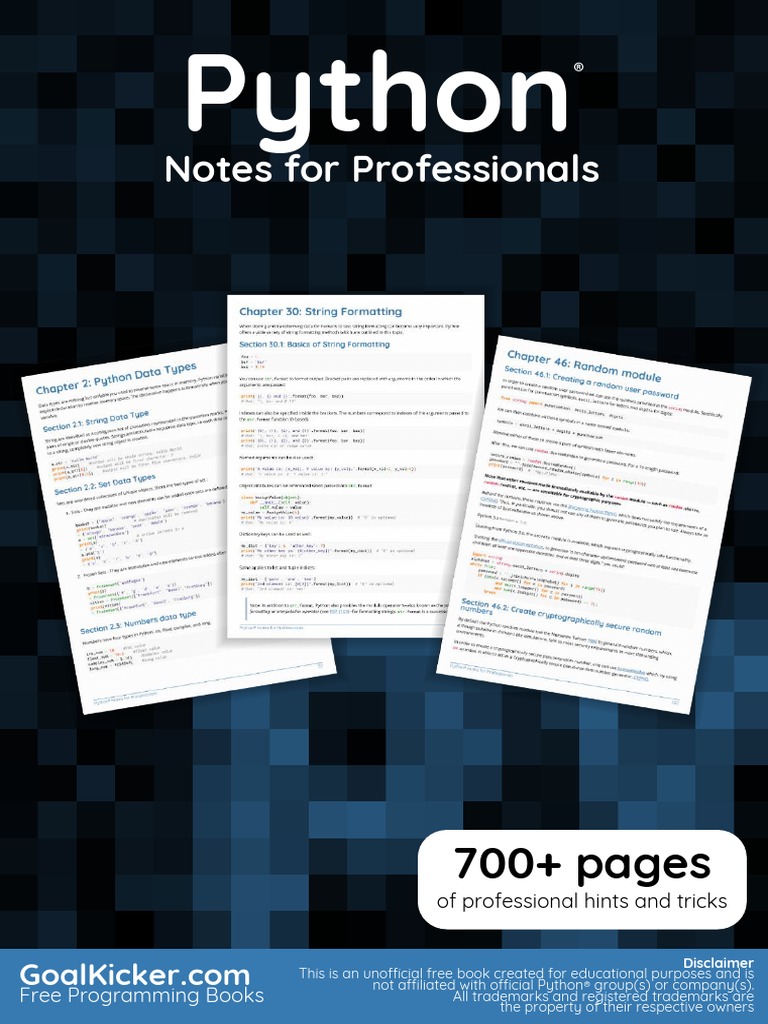 Python Notes For Professionals Pdf Parameter Computer Programming Anonymous Function
