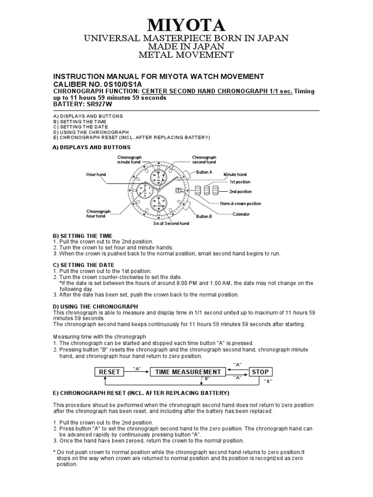 Manual Reloj PDF | PDF | Watch | Portable Tools