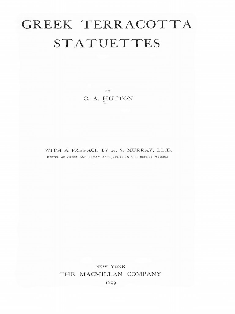 Hutton 1899, Greek Terracotta Statues PDF | PDF