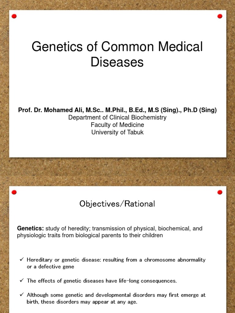 Genetics of Common Diseases | PDF | Dominance (Genetics) | Zygosity