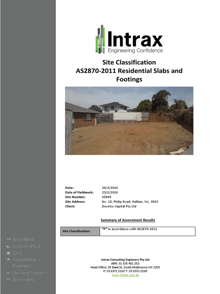 Site Classification Report | PDF | Geotechnical Engineering | Flood
