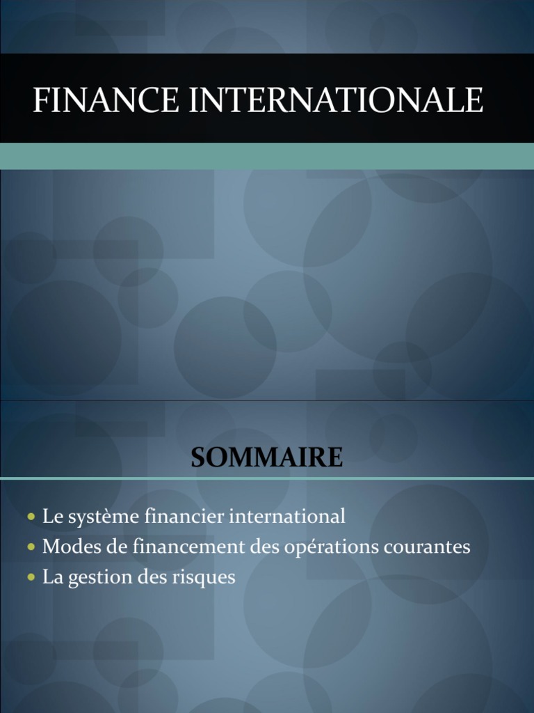 Finance Internationale | PDF | Fonds monétaire international | Facture