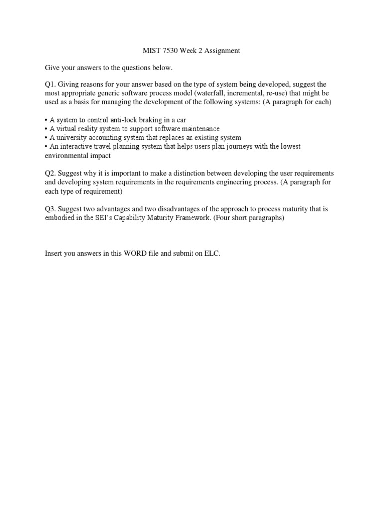 CH2 Week 2 Assignment | PDF