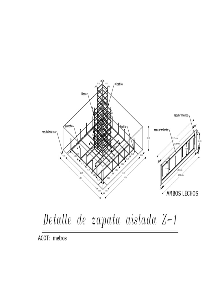 Detalle de Zapata Z-1 | PDF