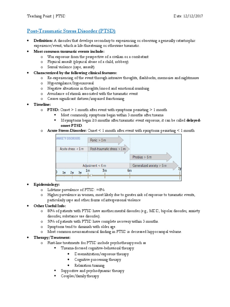 Post-Traumatic Stress Disorder (PTSD) | PDF | Posttraumatic Stress ...