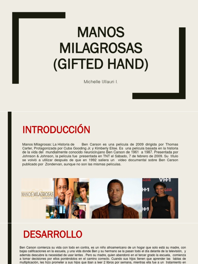 Manos Milagrosas | PDF | Ben Carson | Sicología