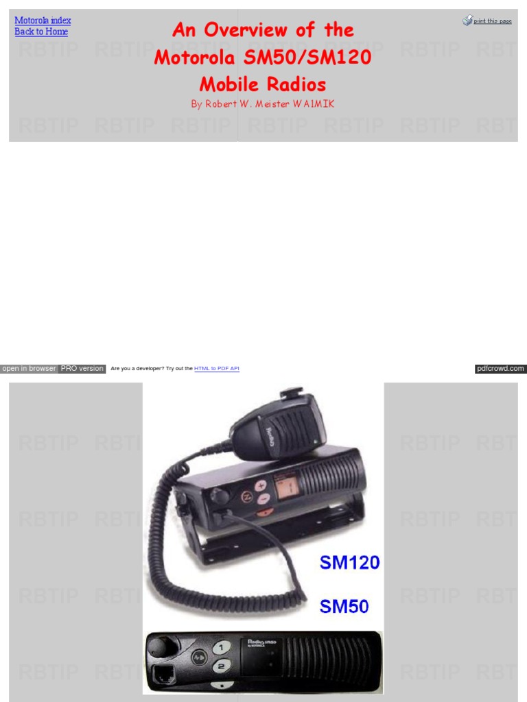 WWW Repeater Builder Com Motorola sm50 sm50 HTML PDF | PDF | Microphone ...