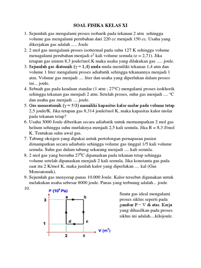 Soal Fisika Kelas Xi | PDF