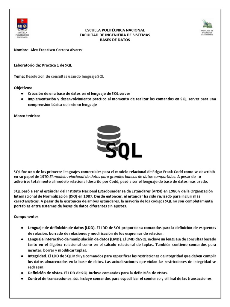Resolución de consultas SQL sobre la base de datos Northwind | PDF ...