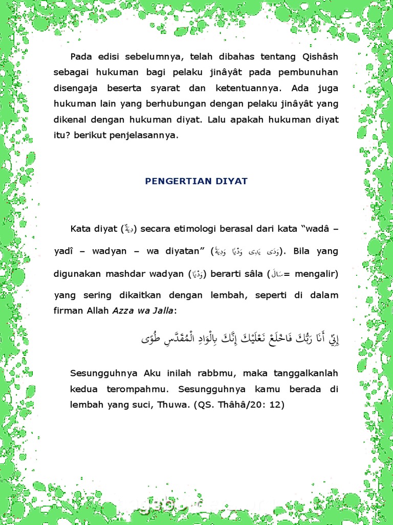 Hukum Diyat | PDF