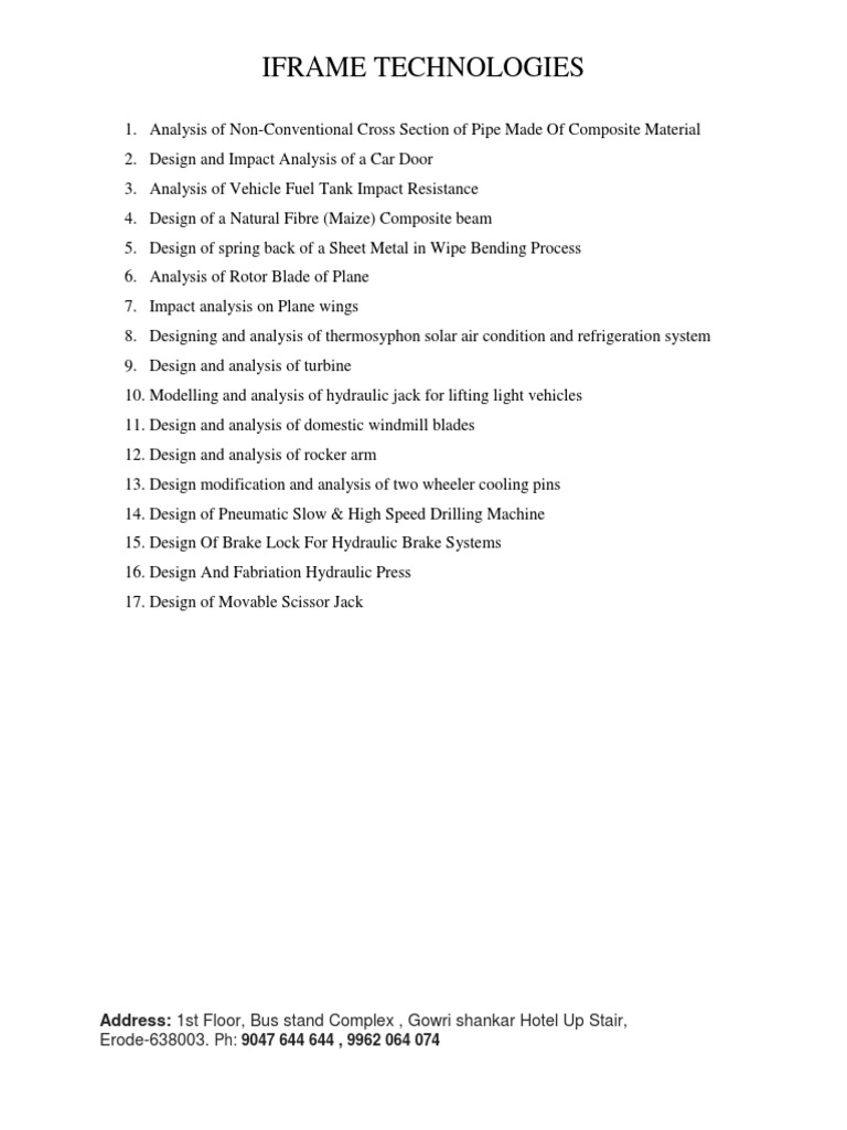 Design Projects | PDF