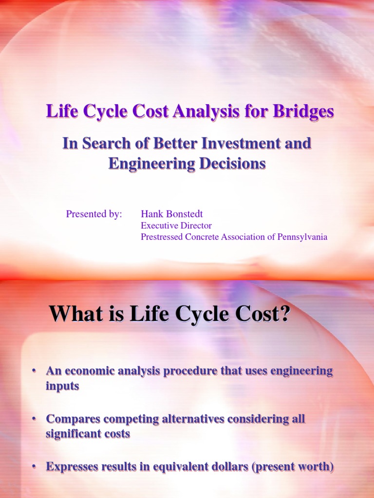 Bridge Life Cycle Cost Analysis Guide | PDF | Traffic Collision ...