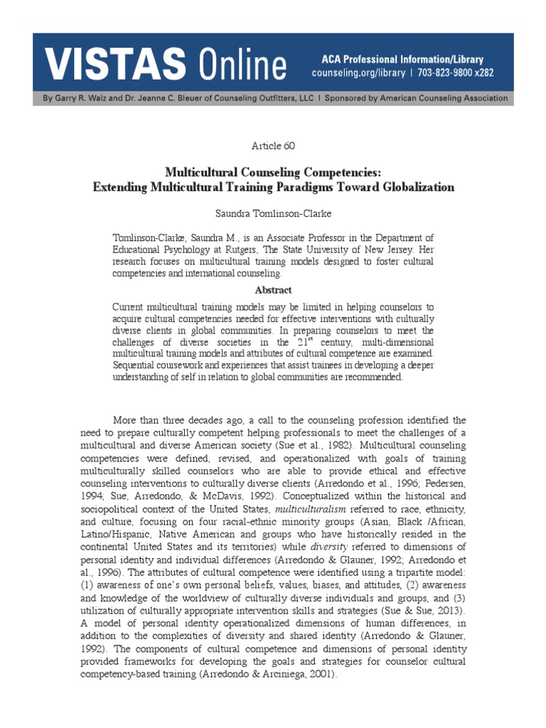 Multicultural Counseling Competencies - Extending Multicultural ...