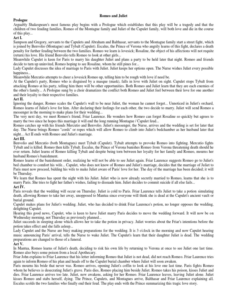 A Tale of Star-Crossed Lovers: Romeo and Juliet's Tragic Love amid a ...