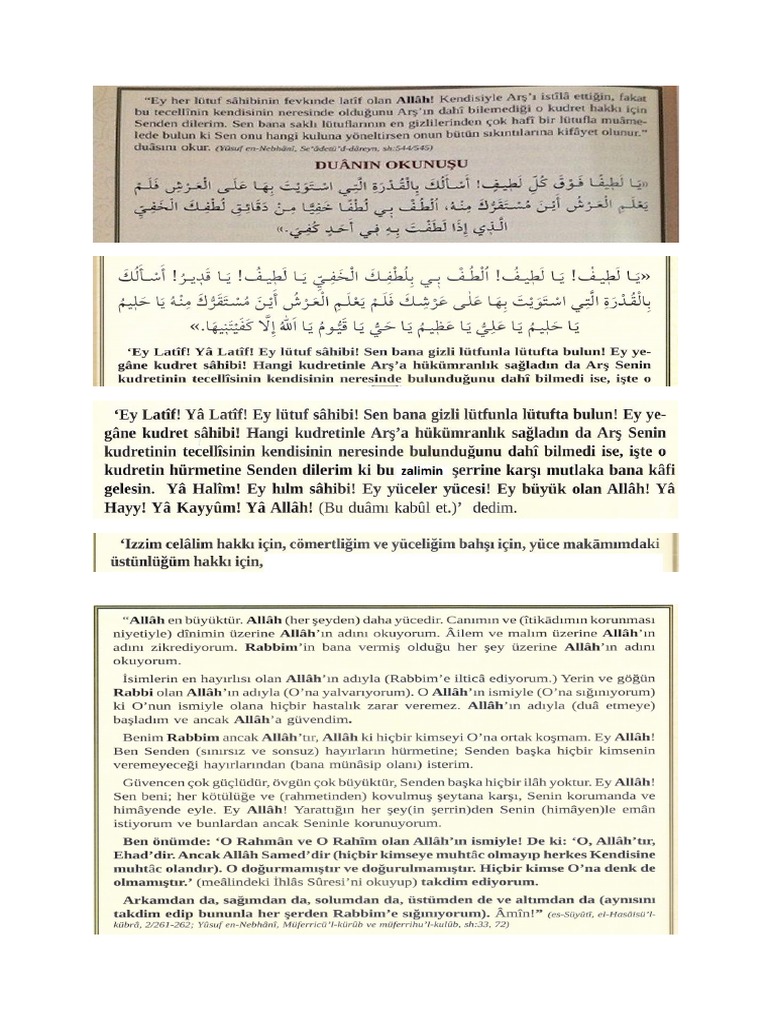 Allâhümme Ya Rabbel Erbab Orjinal | PDF