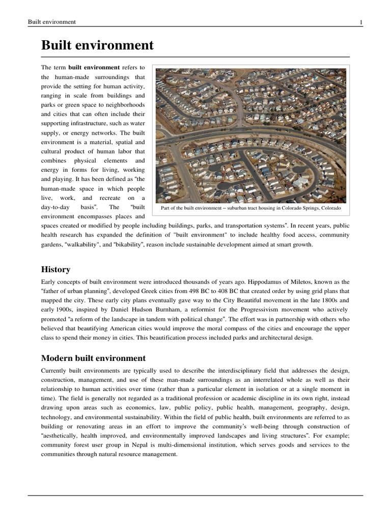 Built Environment PDF | PDF | Built Environment | Urban Planning