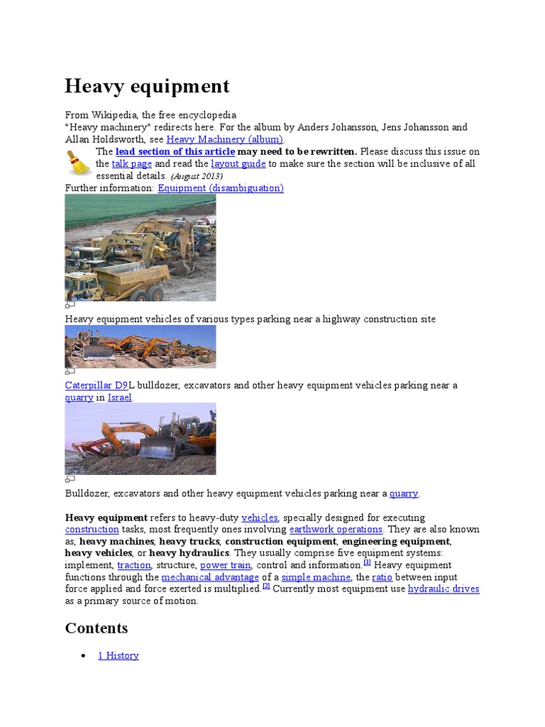 Heavy Equipment Guide | PDF | Heavy Equipment | Construction Equipment
