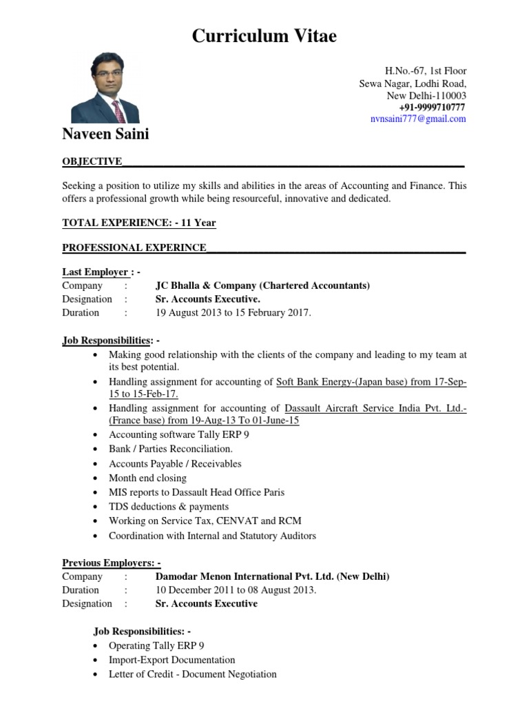 Resume Naveen | Invoice | Value Added Tax