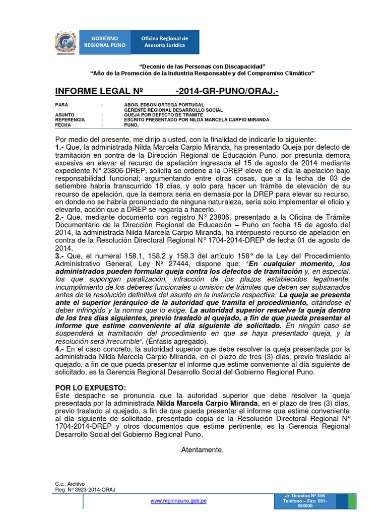 Reiterativo para Que Realice Su Descargo El Quejado | PDF | Gobierno