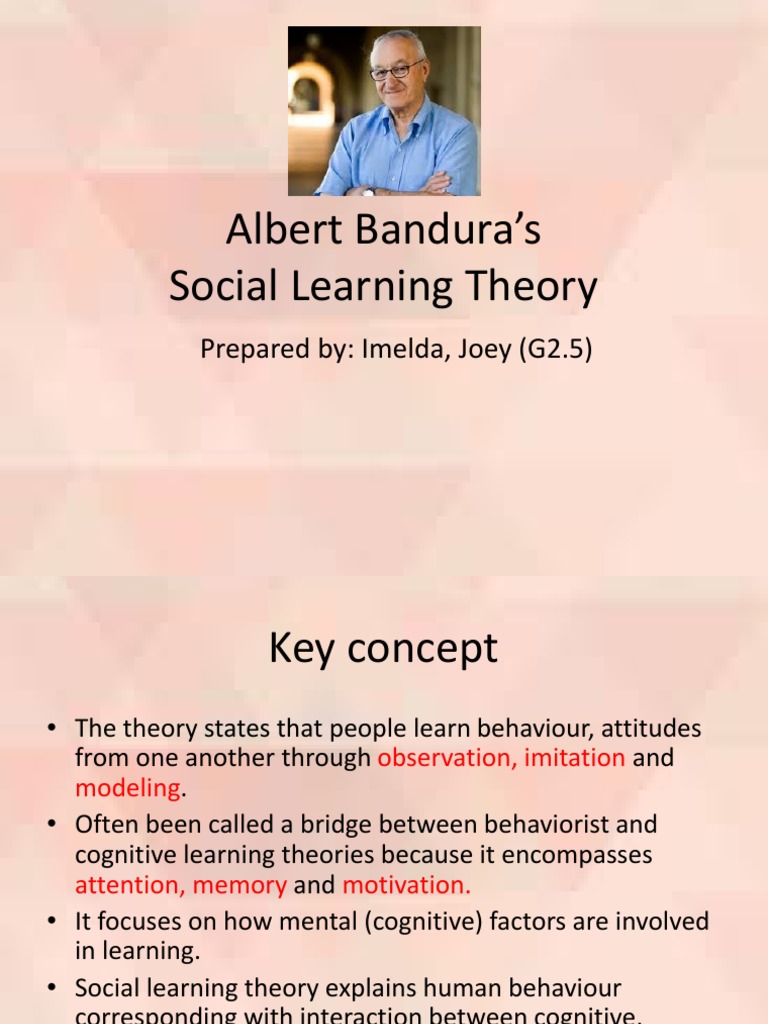 Albert Bandura's Social Learning Theory Explained | PDF | Imitation ...