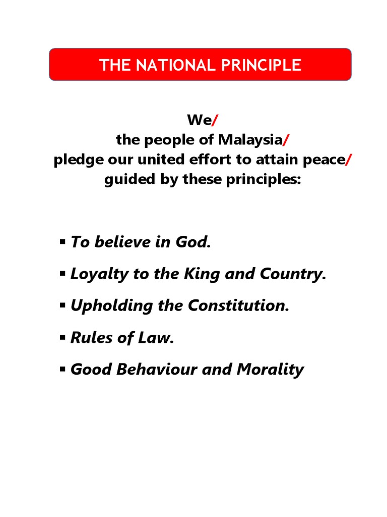 The National Principle | PDF
