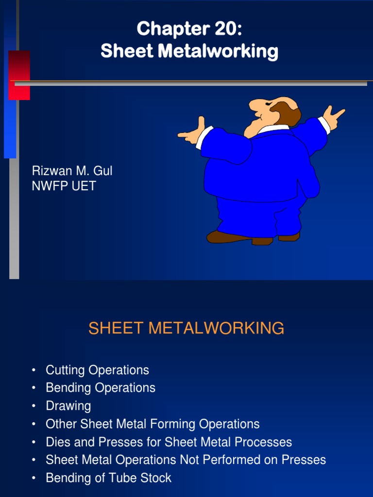 Chapter 20-Sheet Metalworking | PDF | Sheet Metal | Building Materials