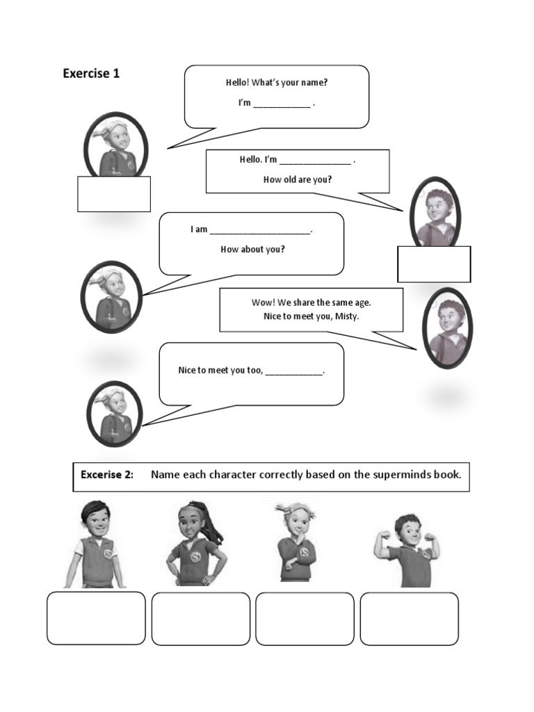 Exercise 1 Supermind Unit 1