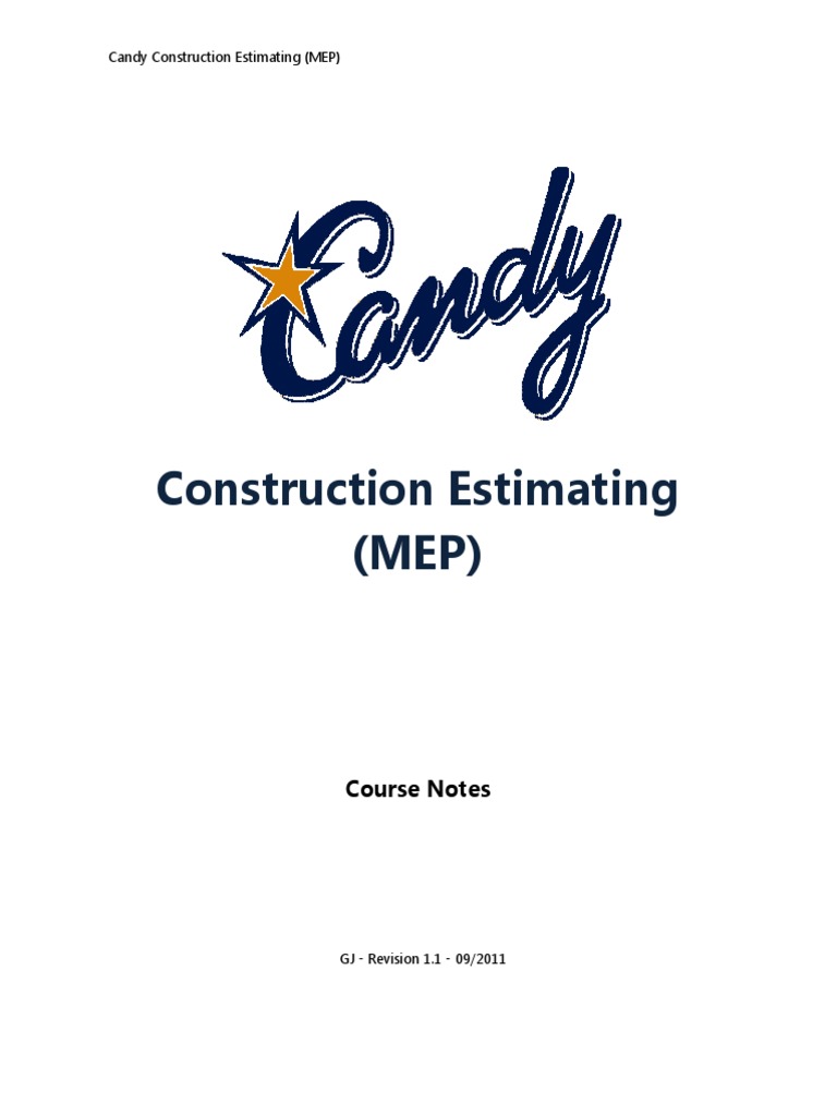 C205 - Candy Estimating - MEP - Rev 1.1 - 09-11 PDF | PDF | Menu ...