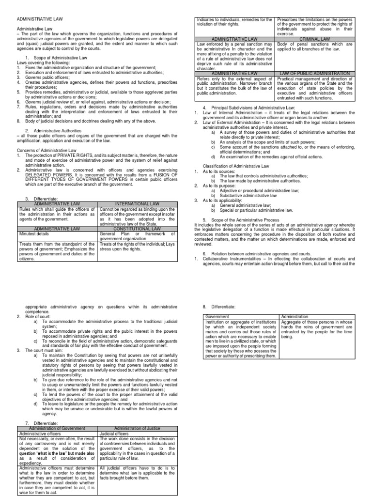 Overview of Administrative Law | PDF | Administrative Law | Judiciaries