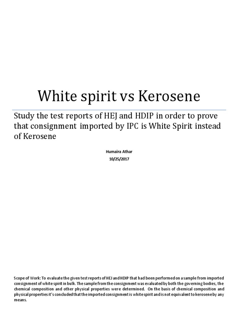 IPC (White Spirit Assignment) | PDF | Petroleum | Distillation