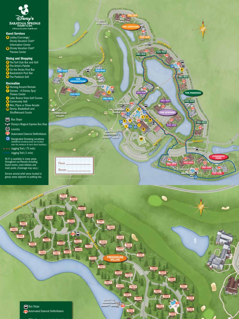 Saratoga Springs Treehouses Map | Walt Disney | The Walt Disney Company