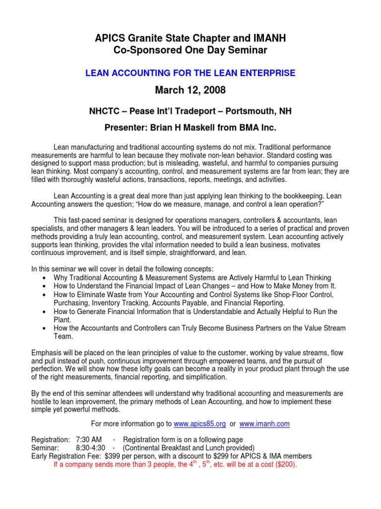 Lean Accounting PDF | PDF | Lean Manufacturing | Economic Sectors