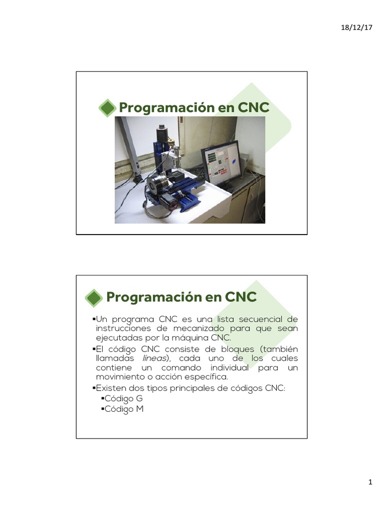 Introducción a la Programación CNC | PDF | Mecanizado | Control numerico